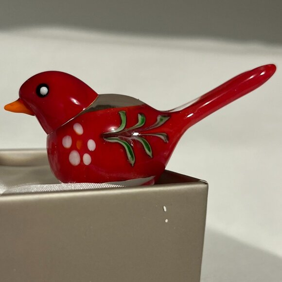 Pier 1 | Accents | New Pier Blown Glass Red Bird Miniature Collectible ...